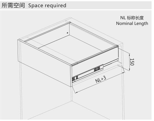 Soft Close Tandem Box Channels Drawer , Steel Tandem Kitchen Drawers