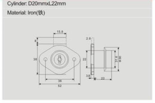Nickel Plated Cabinet And Drawer Locks , D20*L22mm Cabinet Door And ...