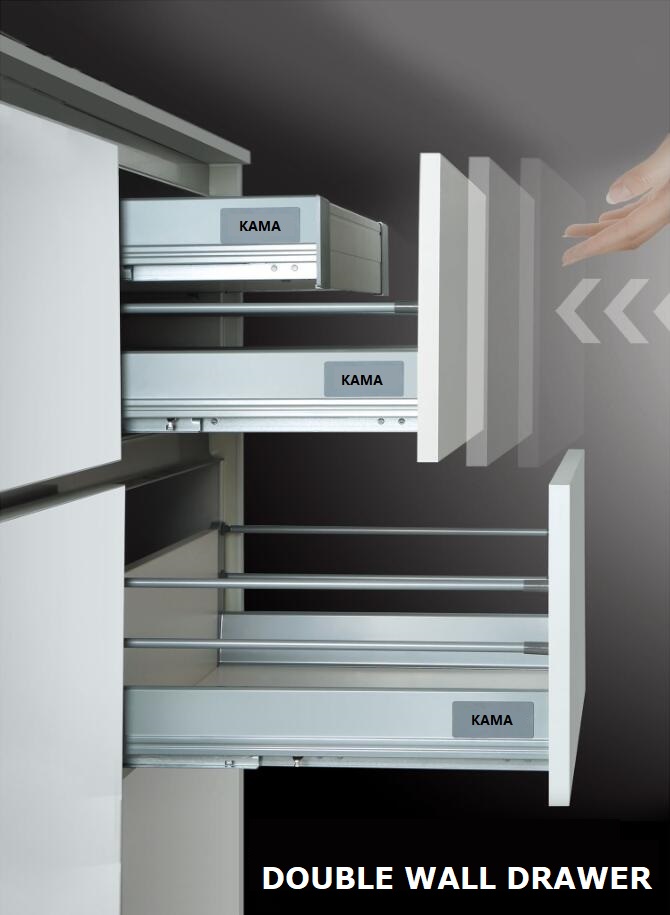 Slim Luxury Kitchen Tandem box Drawer Systems With Front Panel Tilt ...