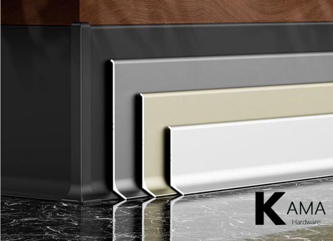 1.5mm Thick Aluminum Skirting Board 100mm Height Wall Protector Base