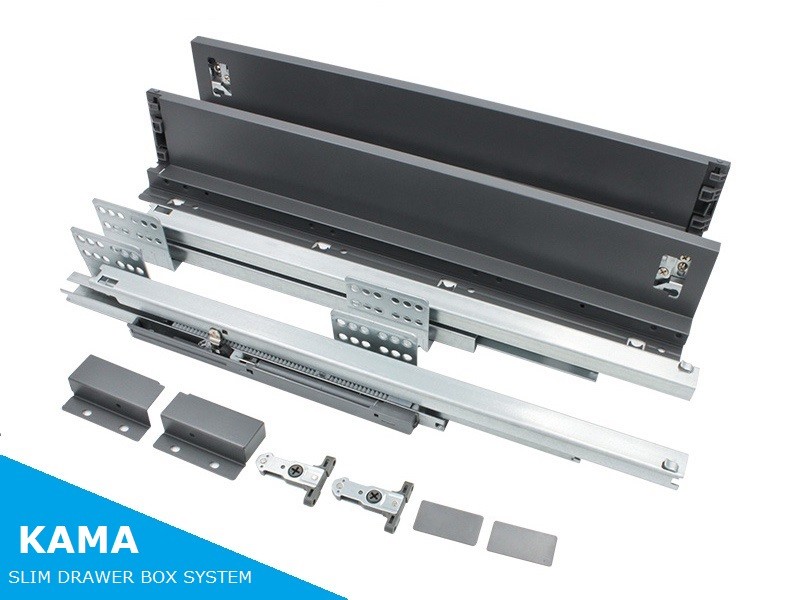 Slim Luxury Kitchen Tandem box Drawer Systems With Front Panel Tilt ...