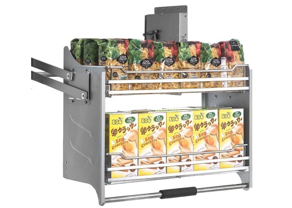 Soft Stop Kitchen Pull Out Basket Storage Lift Basket Elevator Pull ...